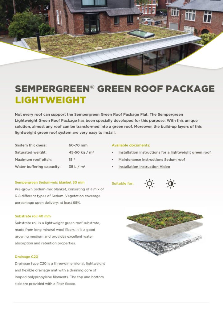 Lightweight Sedum Roof System - The Green Roof Compan